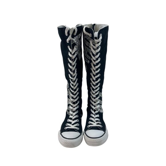 Converse | Shoes | Converse Ctas Xxhi All Star Glitter Zipper Knee Hi ...